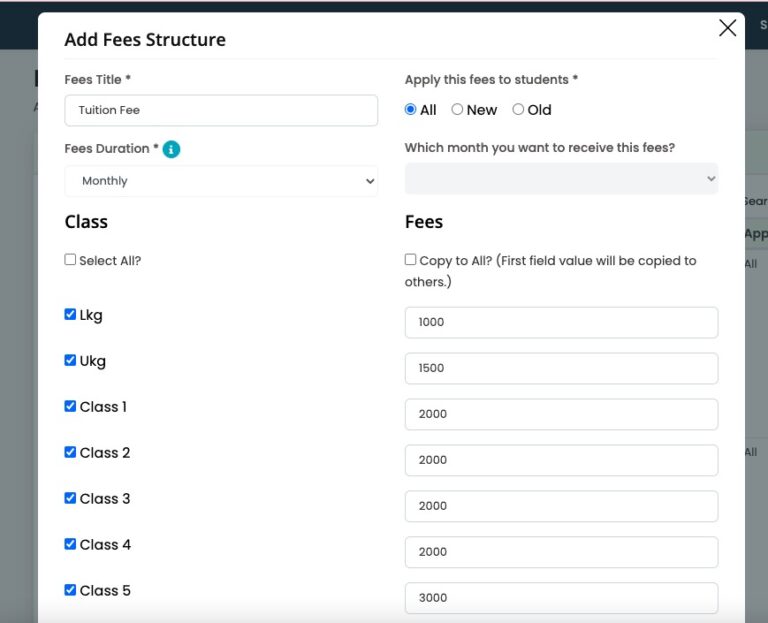 How To Setup Fee Structure in Student Fee Management System