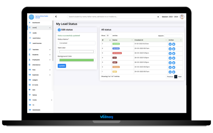 How to Add Leads in Vedmarg School ERP - Leads Management System