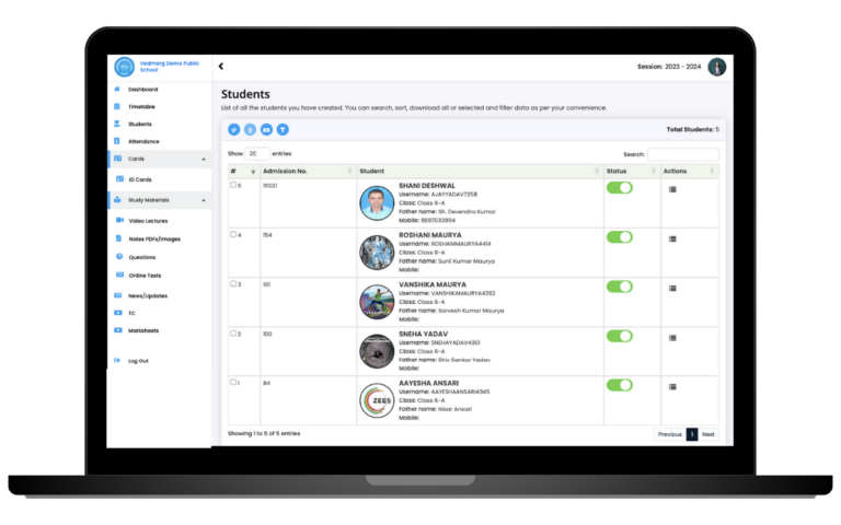 Student Management System - 100% Online Customized Module