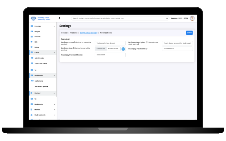 Admin Login Management - School Management System