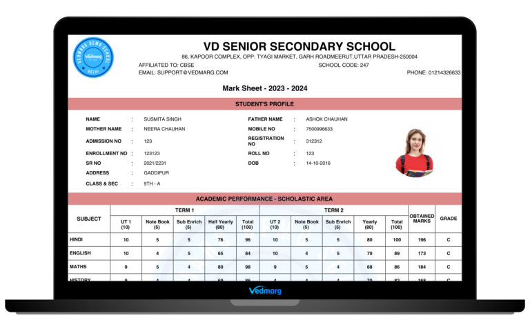 How to Create a CBSE Marksheet on Vedmarg School ERP Software?