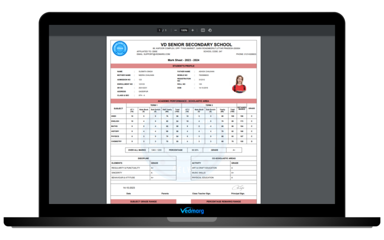 How to Create a CBSE Marksheet on Vedmarg School ERP Software?