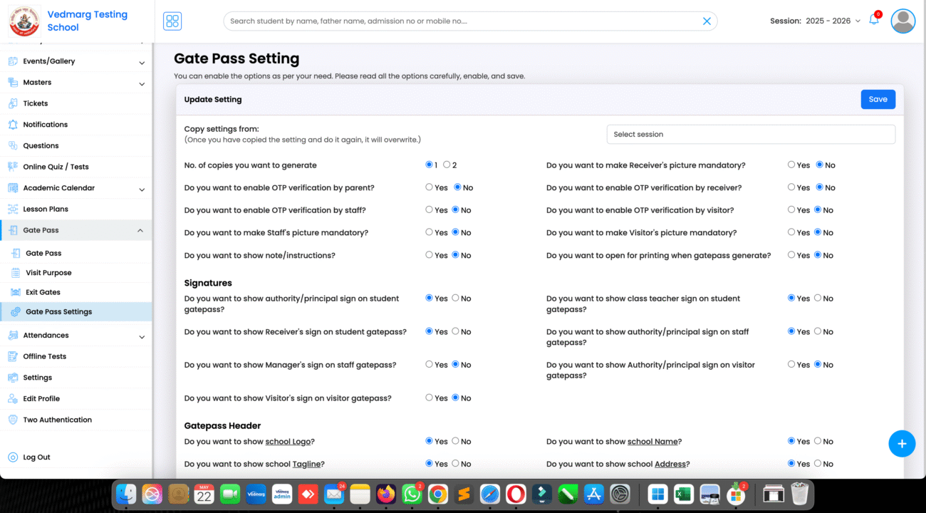 #1 OTP Based Gate Pass Management System - Staff, Visitor