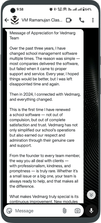 Vedmarg - Award Winning School, College Management Software