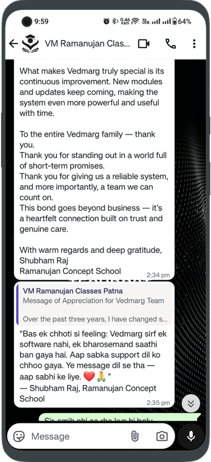 Vedmarg - Award Winning School, College Management Software